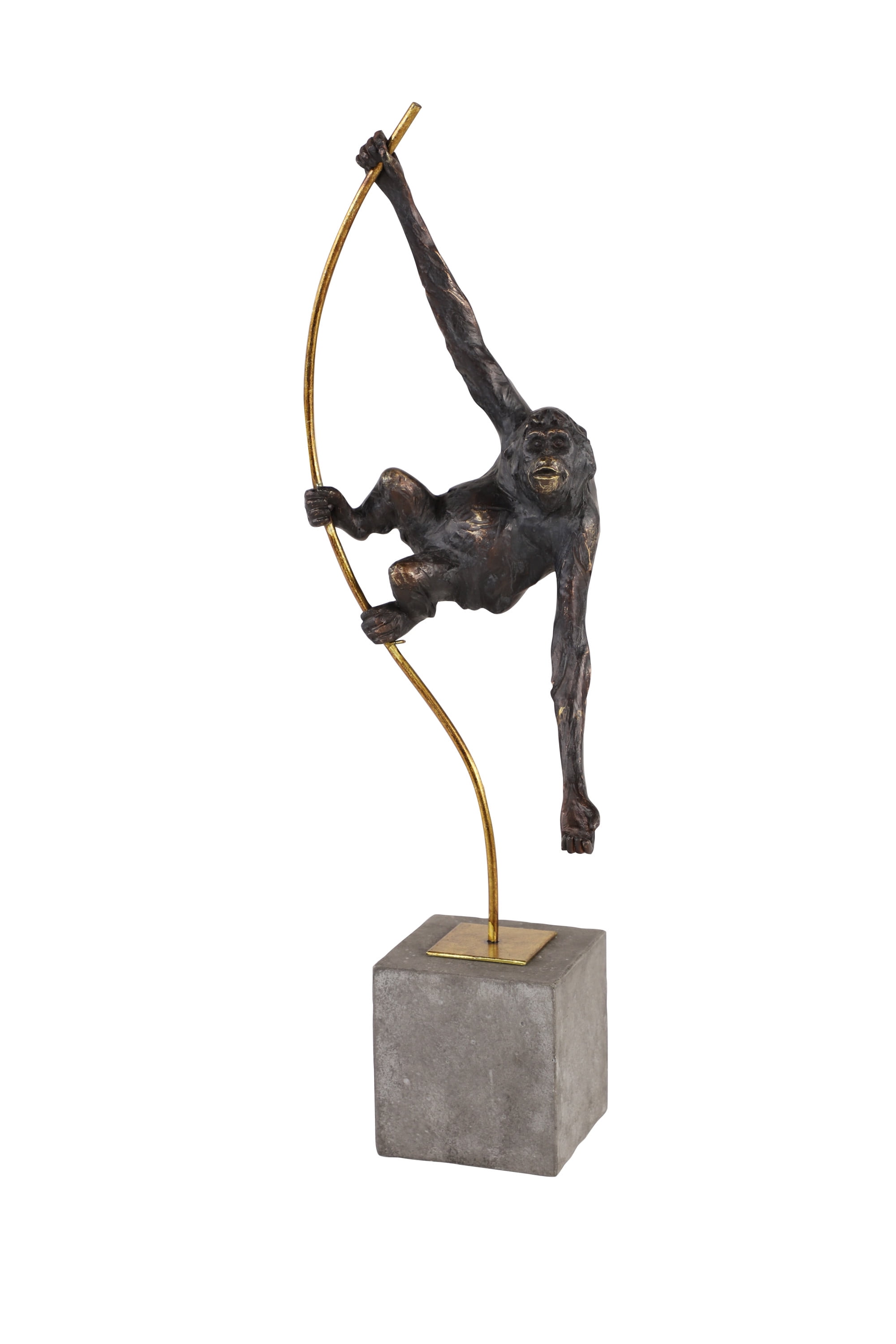 DecMode 7W 23H Resin Primate Figurine Sculpture Black Modern Decor ...
