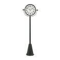DecMode 72" Black Metal Double Sided Tall Standing Floor Clock with ...