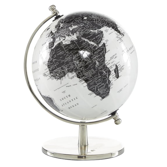 DecMode 8" White World Map Globe - Walmart.com