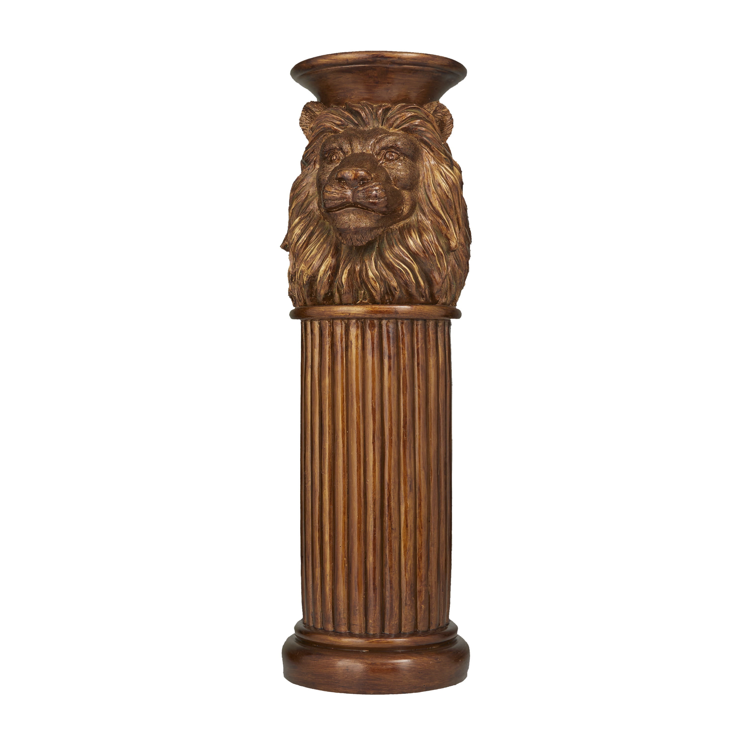 Free Shipping! DecMode Bronze Lion Pedestal Table Accent - 8x25 Inches ...