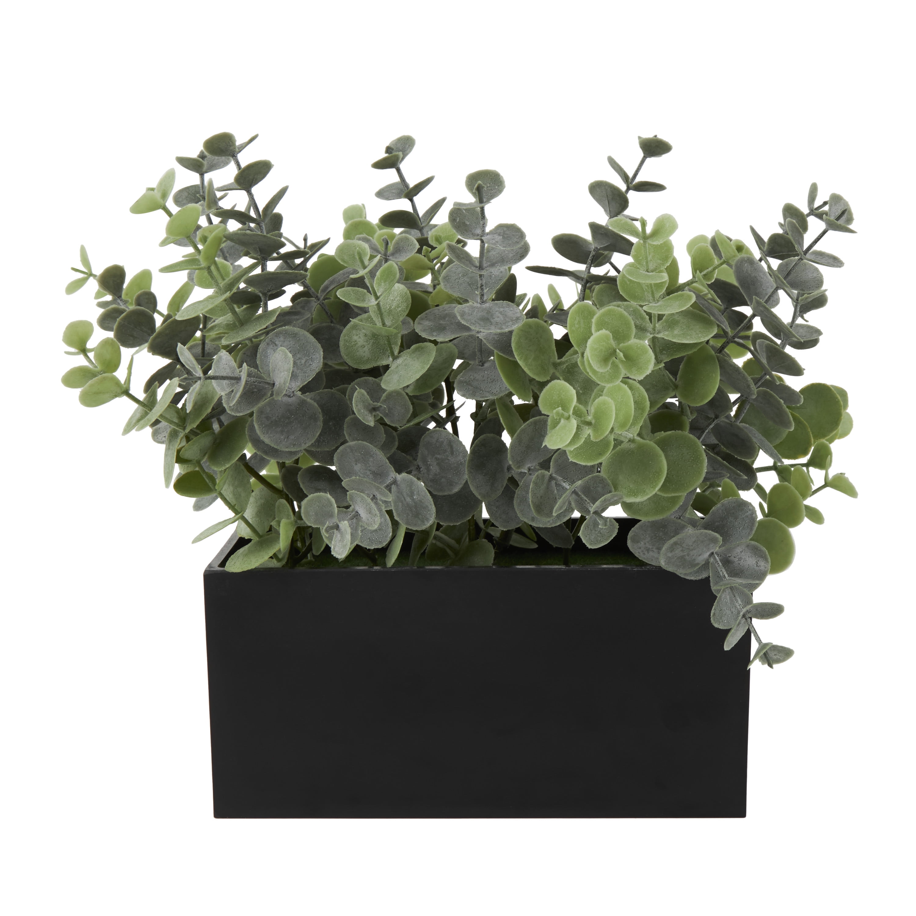 DecMode 9" Artificial Plant in Black Melamine Pot - Walmart.com