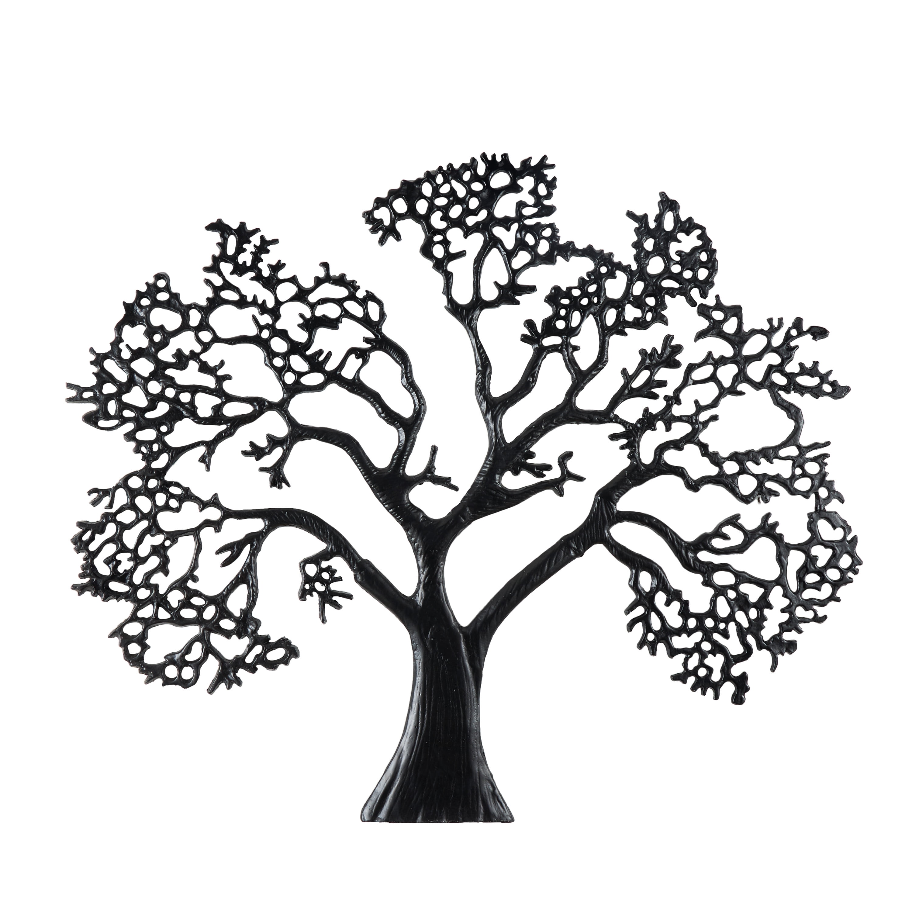 DecMode Black Aluminum Metal Large Textured Tree Wall Decor - Walmart.com