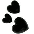 DecMode Black Ceramic Slanted Heart Wall Decor with Varying Sizes (3 ...