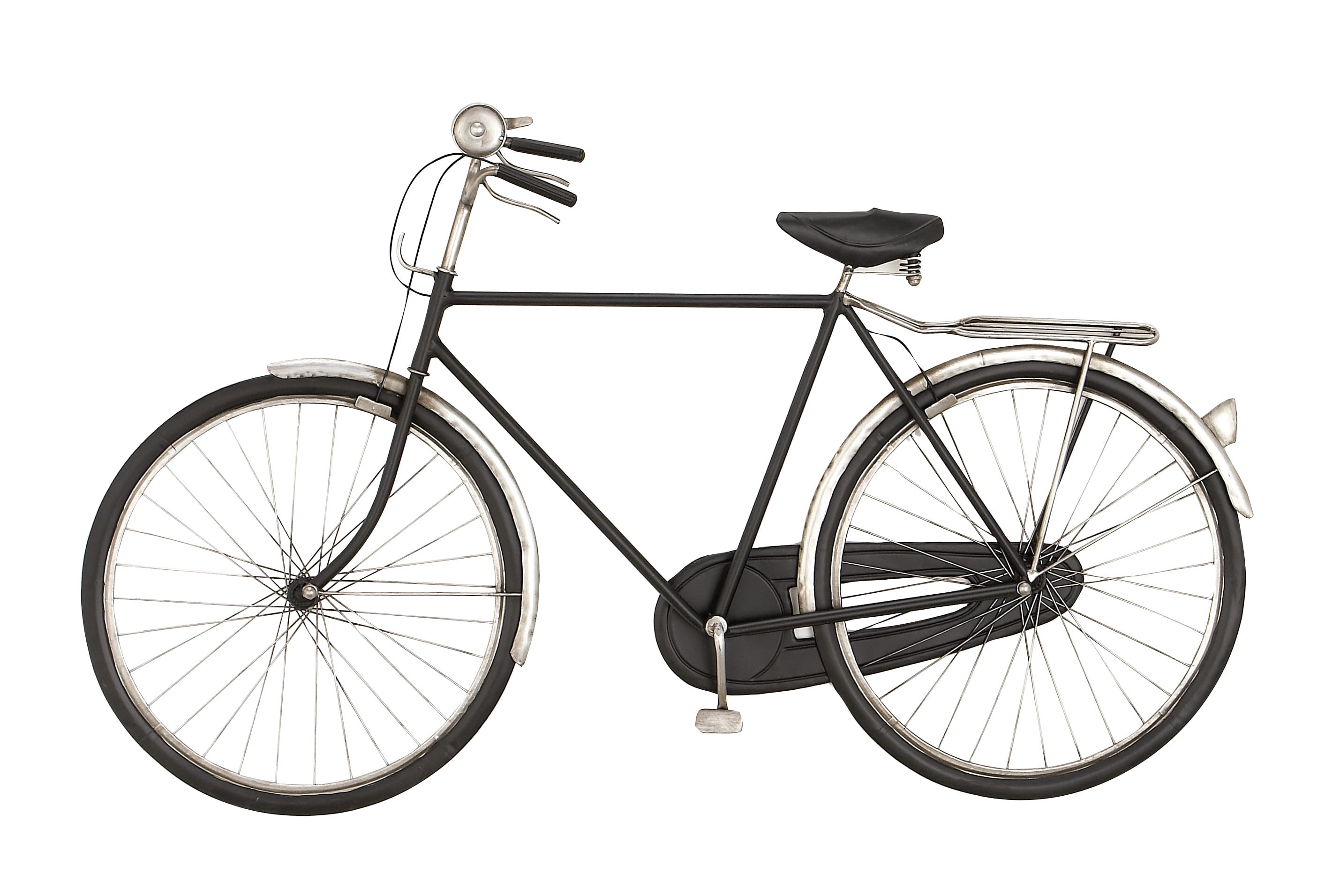 DecMode Black Metal Bike Wall Decor with Seat and Handles - Walmart.com