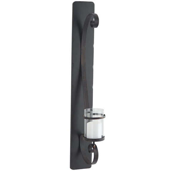 DecMode Black Metal Geometric Pillar Wall Sconce - Walmart.com