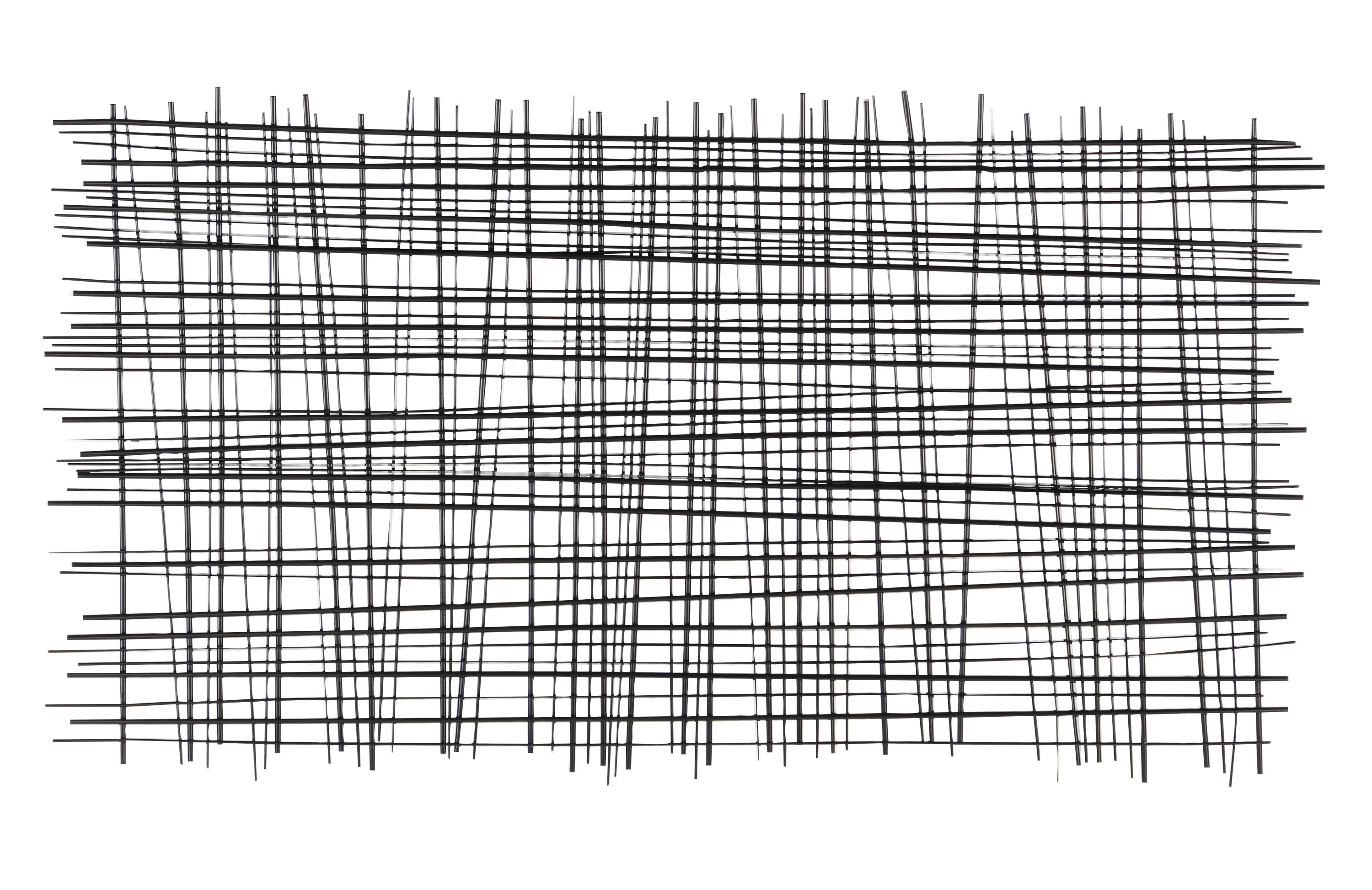 DecMode Black Metal Overlapping Lines Cross Hatch Geometric Wall Decor ...
