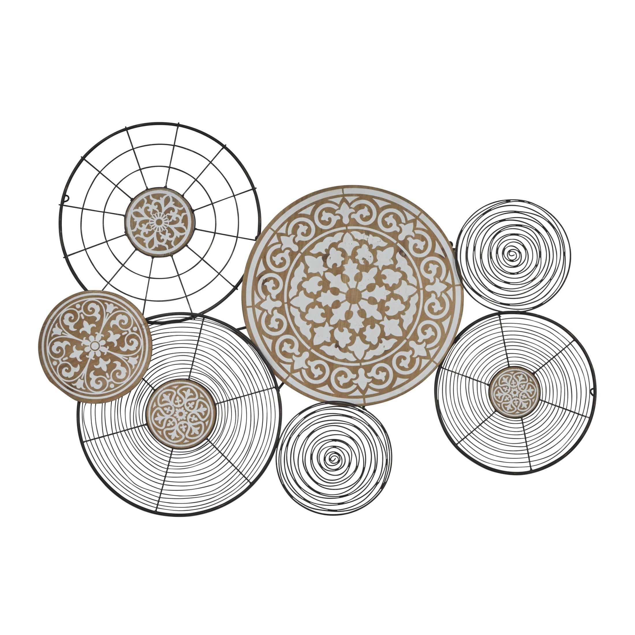 Free Shipping! DecMode Black Metal Plate Wall Decor with Intricate Iron ...