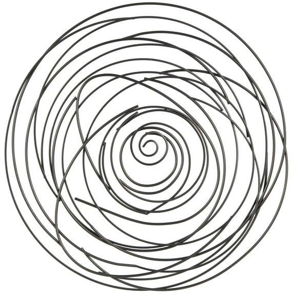 DecMode Black Metal Round Overlapping Lines Abstract Wall Decor ...
