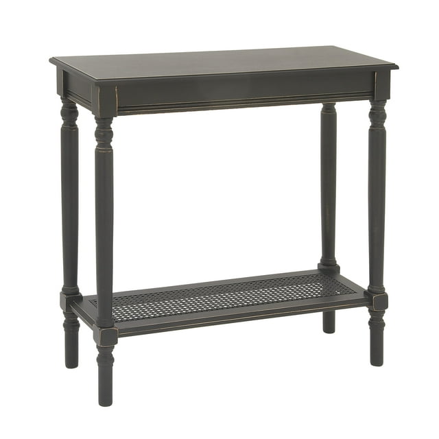DecMode Black Traditional Wood Console Table, 31"W x 32"H - Walmart.com