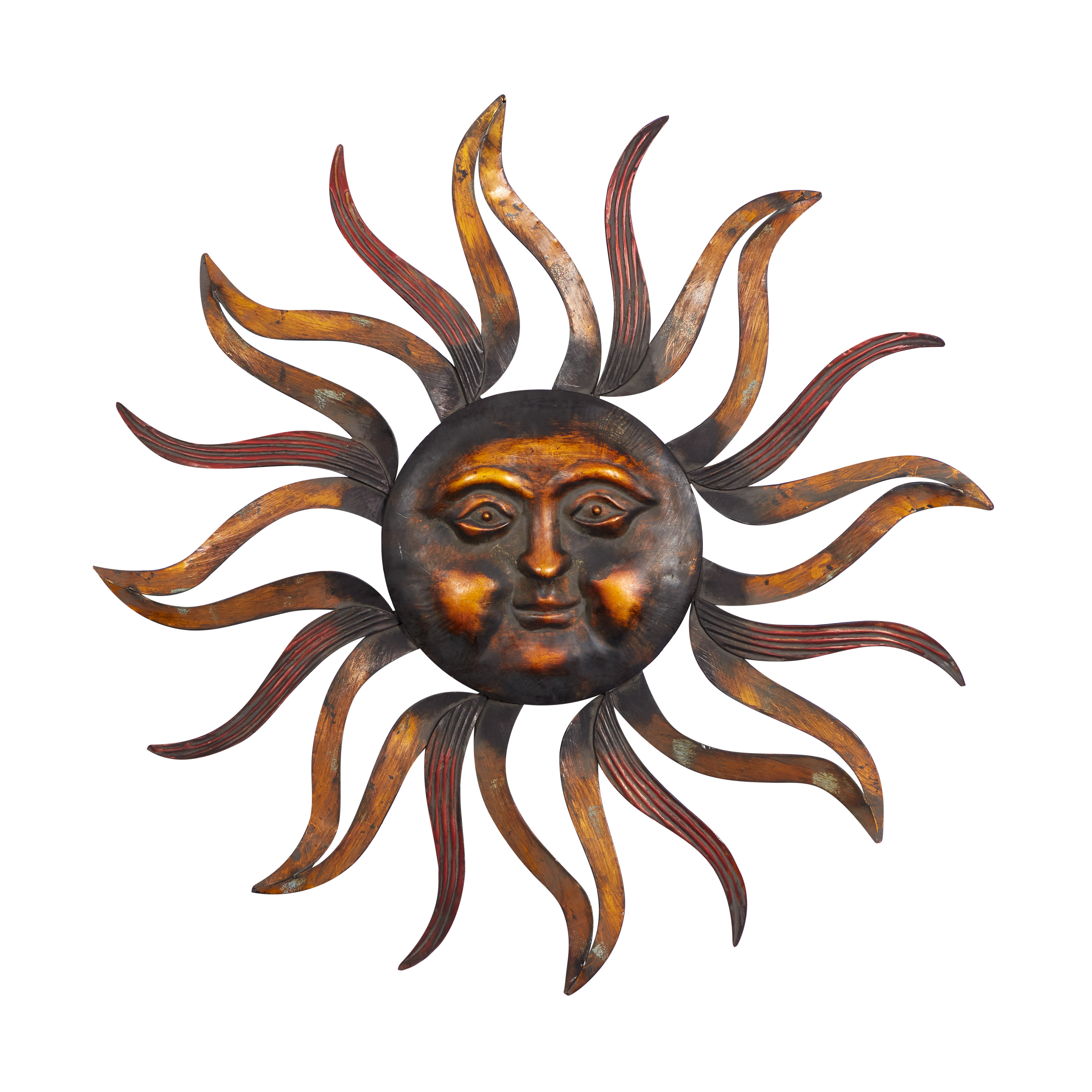 Sun Design Round Metal Wall Decor, Copper - Walmart.com