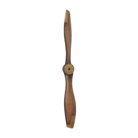 DecMode Brown Metal 2 Blade Airplane Propeller Wall Decor with Aviation ...