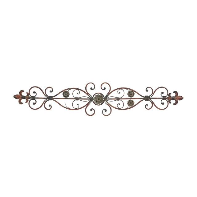 DecMode Brown Metal Scroll Wall Decor - Walmart.com