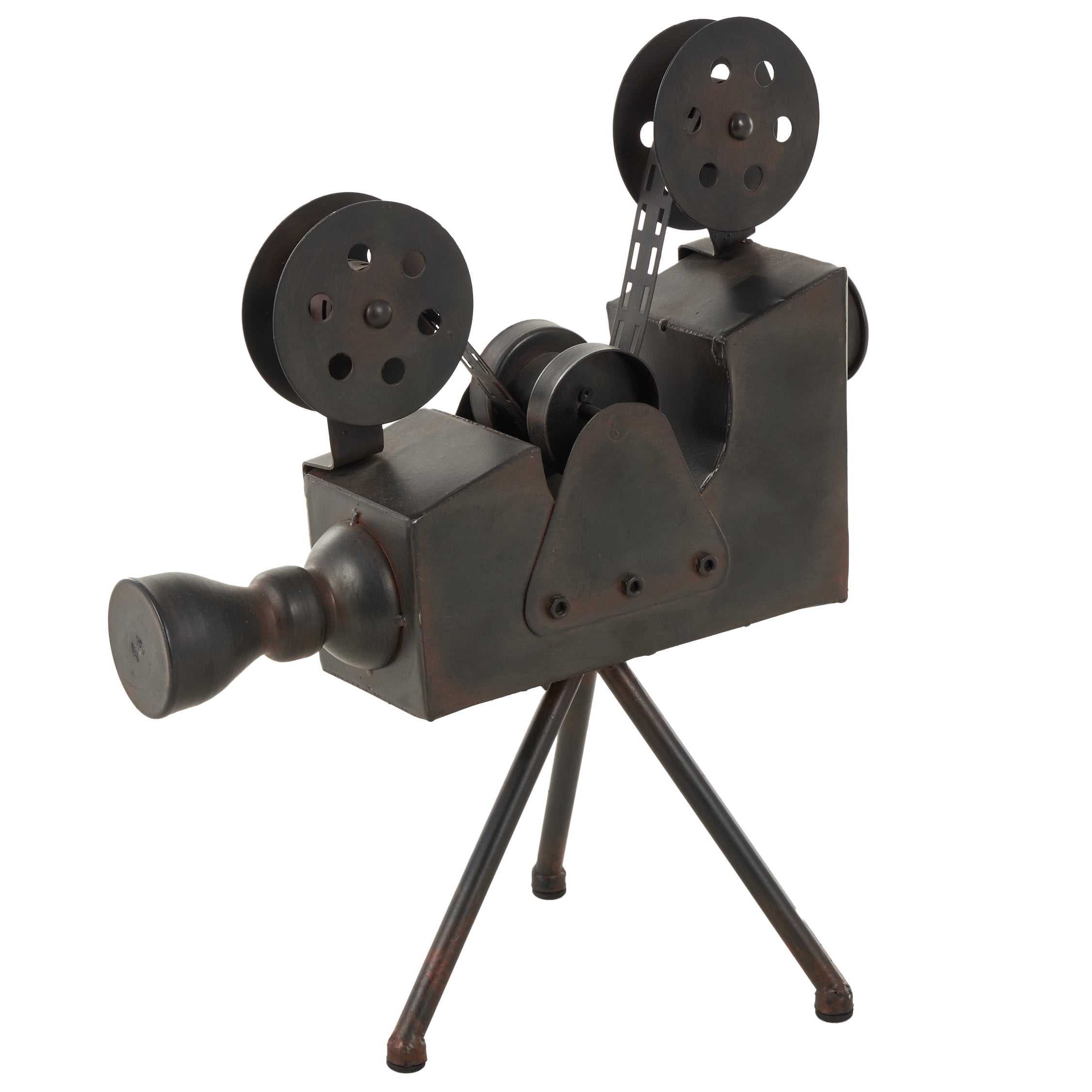 DecMode Brown Metal Vintage Camera Sculpture, 12"W x 15"H - Walmart.com