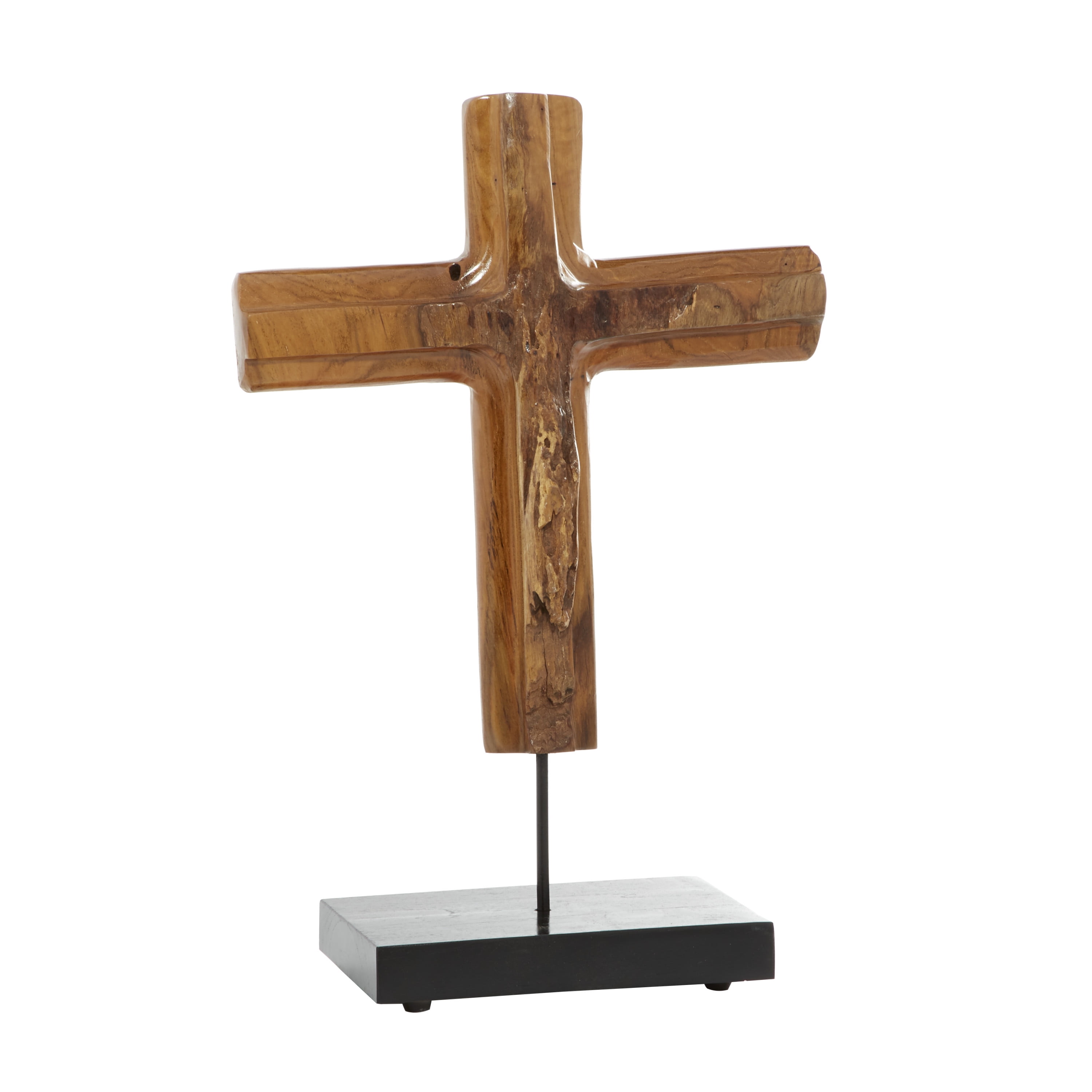 DecMode Brown Teak Wood Eclectic Style Table Decor - Walmart.com