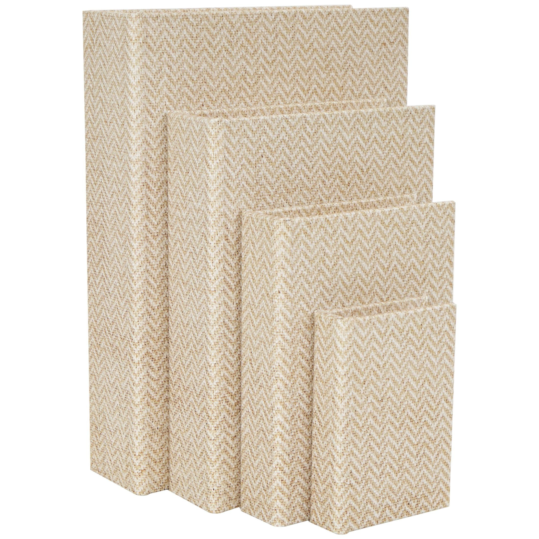 Free Shipping! DecMode Chevron Patterned Cream Wooden Decorative ...