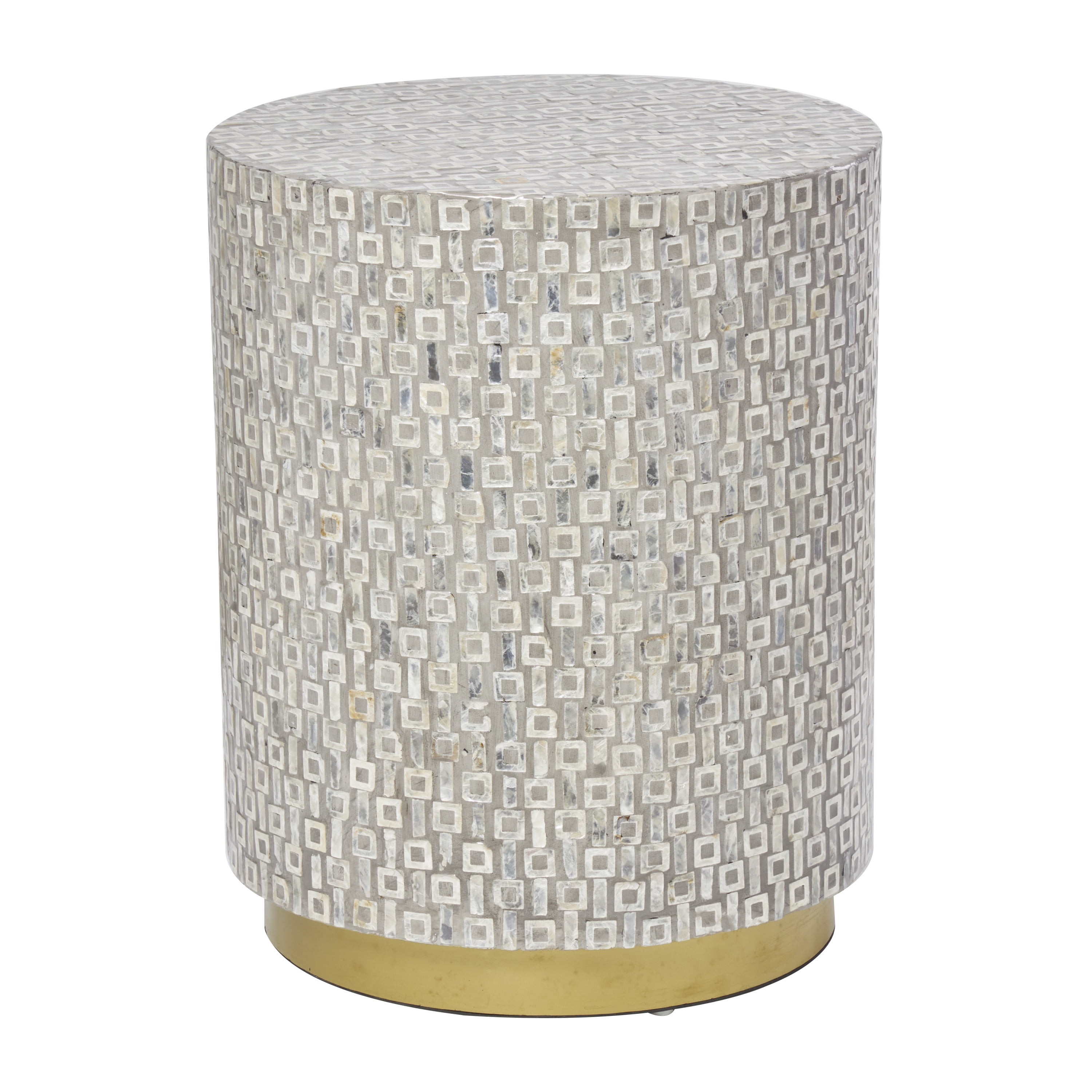 Free Shipping! DecMode Contemporary Round Side Table with Multi Color ...