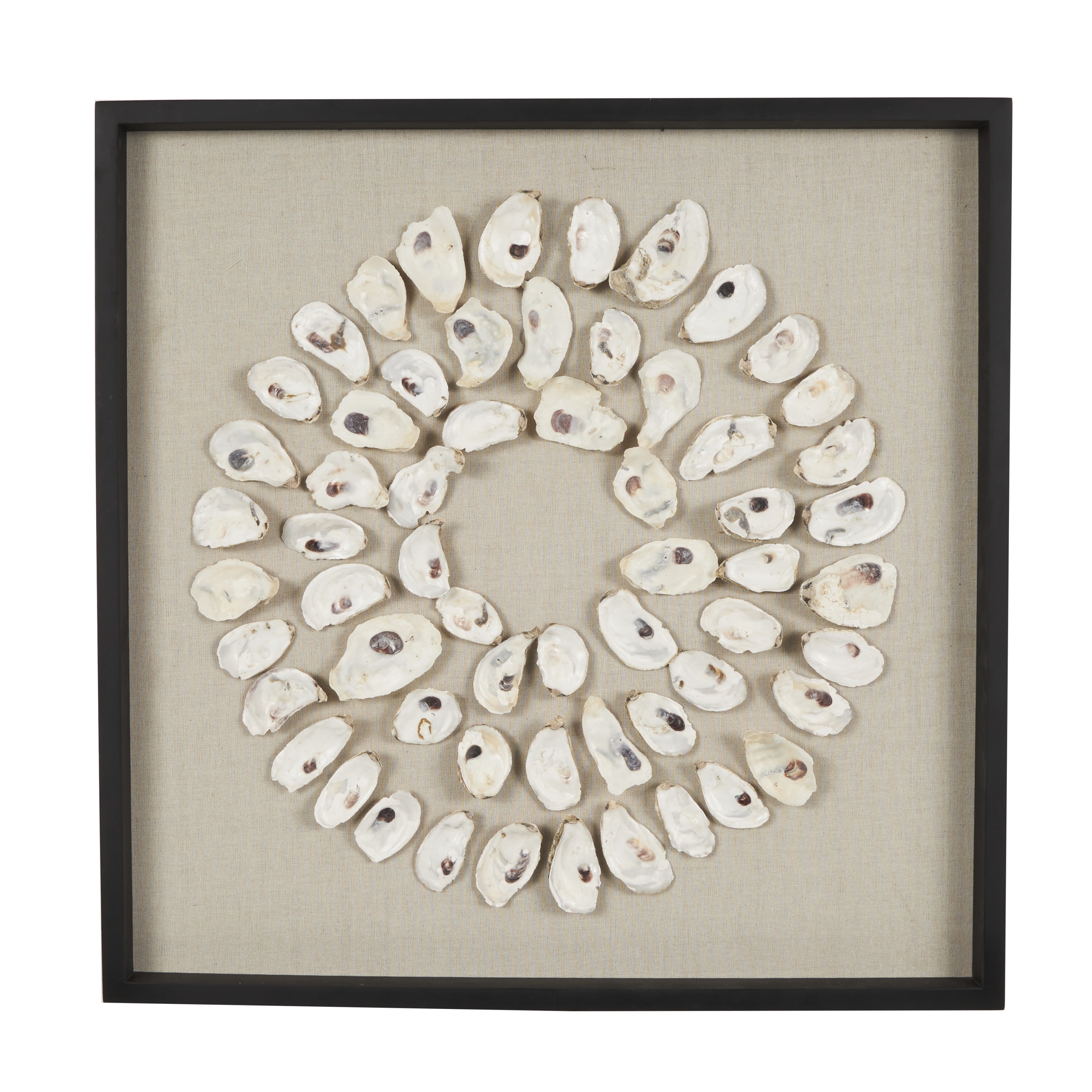 Free Shipping! DecMode Cream Shell Handmade Circular Wall Art with ...