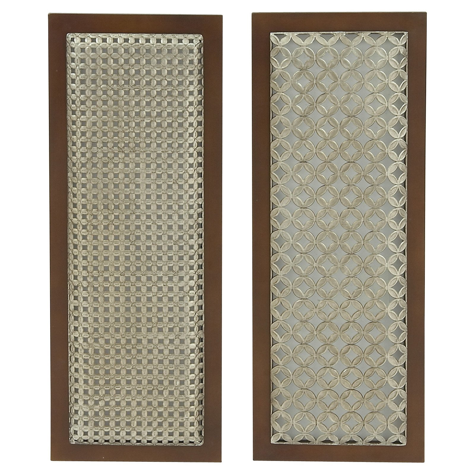DecMode Diamond Pattern Grates Wall Panel - Set of 2 - Walmart.com