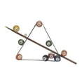 DecMode Eclectic Metal Multi Colored Billiard Set with Billiard Balls ...