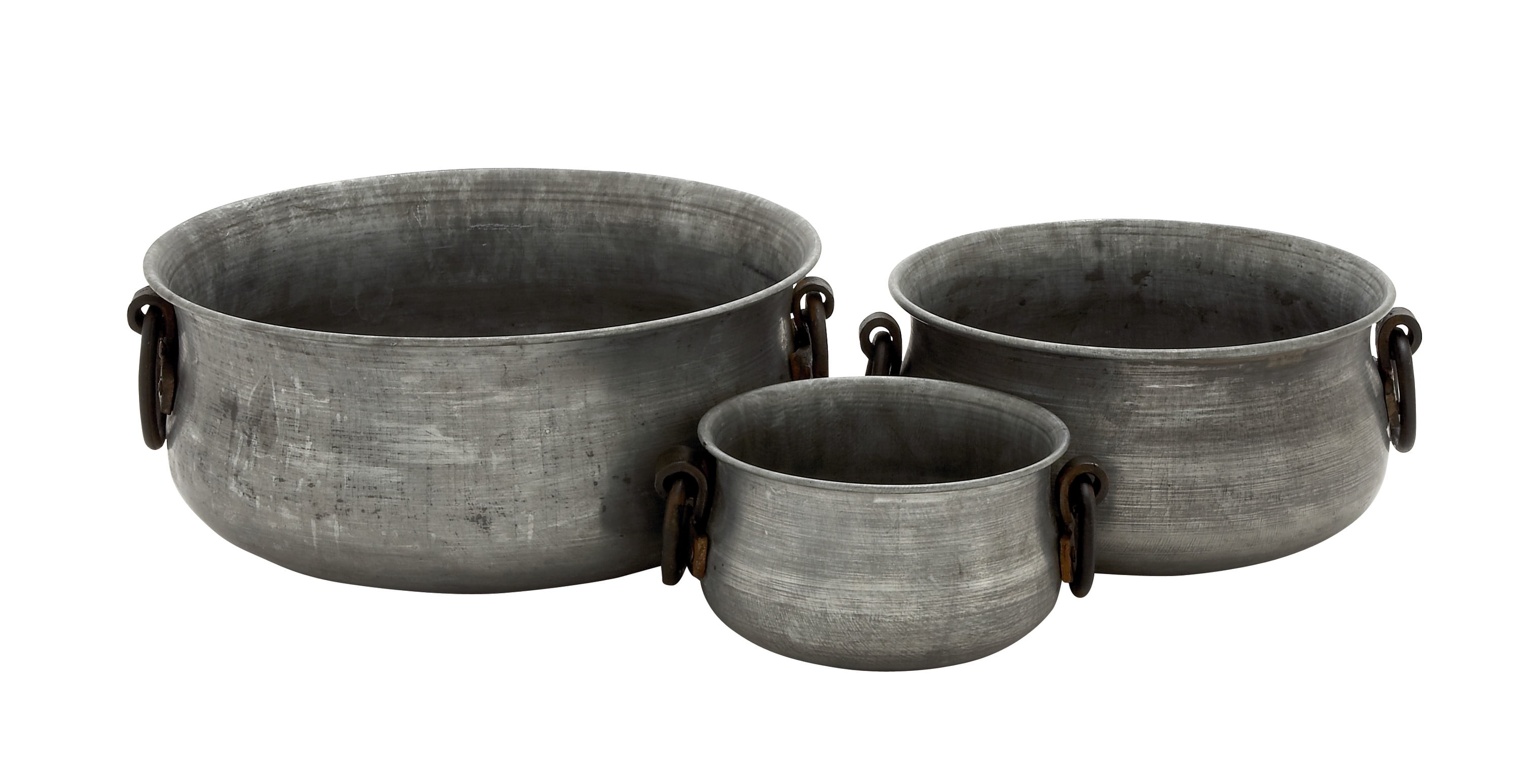 DecMode Farmhouse Cooking Pot Shaped Indoor Planters, Set of 3 7",10 ...