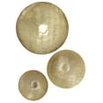 DecMode Gold Metal Large Metallic Disk Plate Wall Decor (3 Count ...