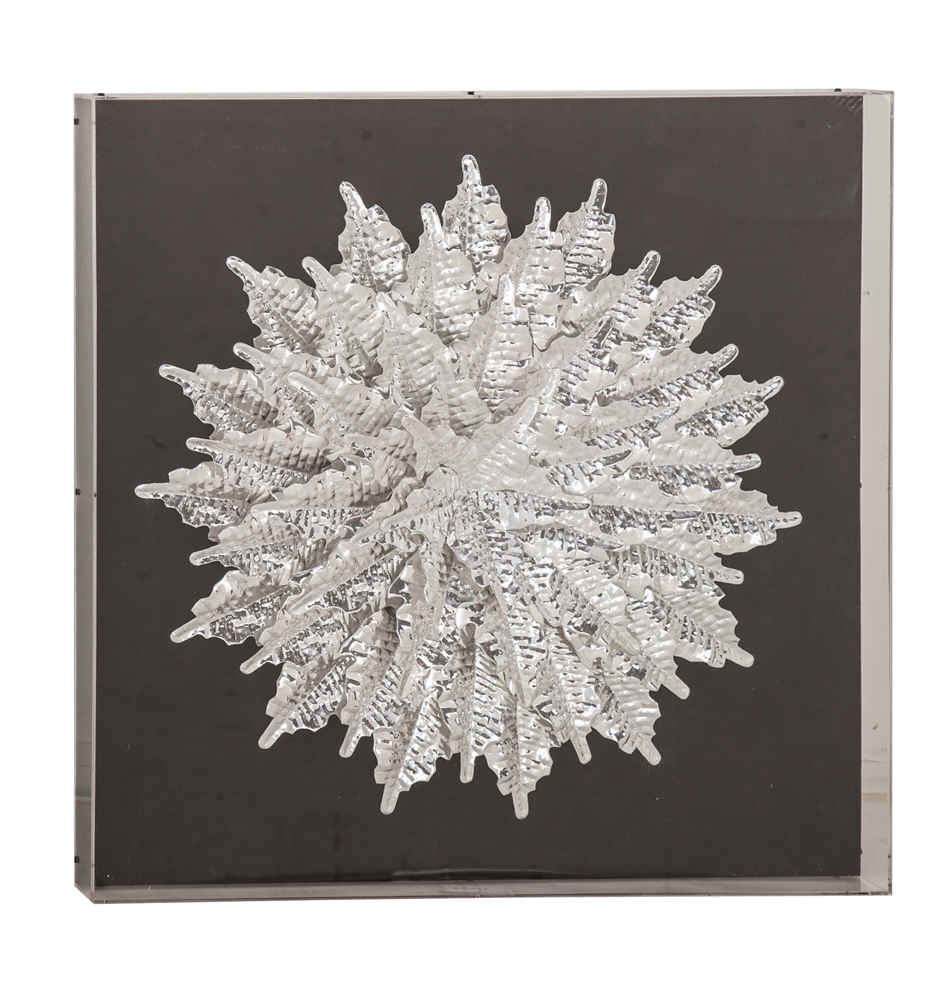 DecMode Indoor 24" x 24" Silver Acrylic Glam Shadow Box, - Walmart.com