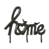 DecMode Indoor Black Metal Industrial Wall Hook - Walmart.com