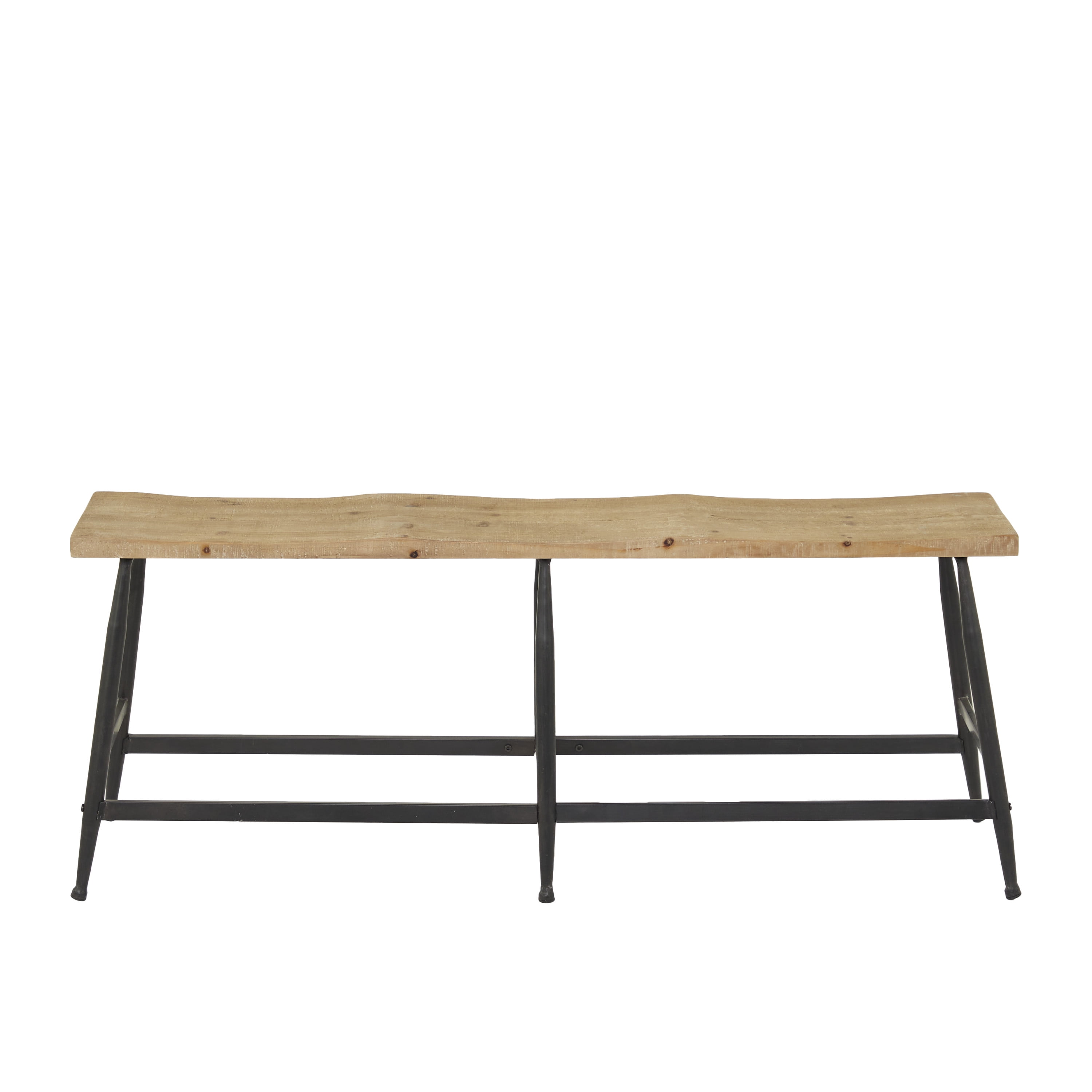 DecMode Metal Slim Bench, Brown - Walmart.com