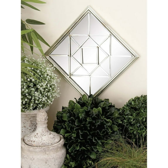 DecMode Modern Reflection Geometric Wall Mirrors - Set of 4 - Walmart.com