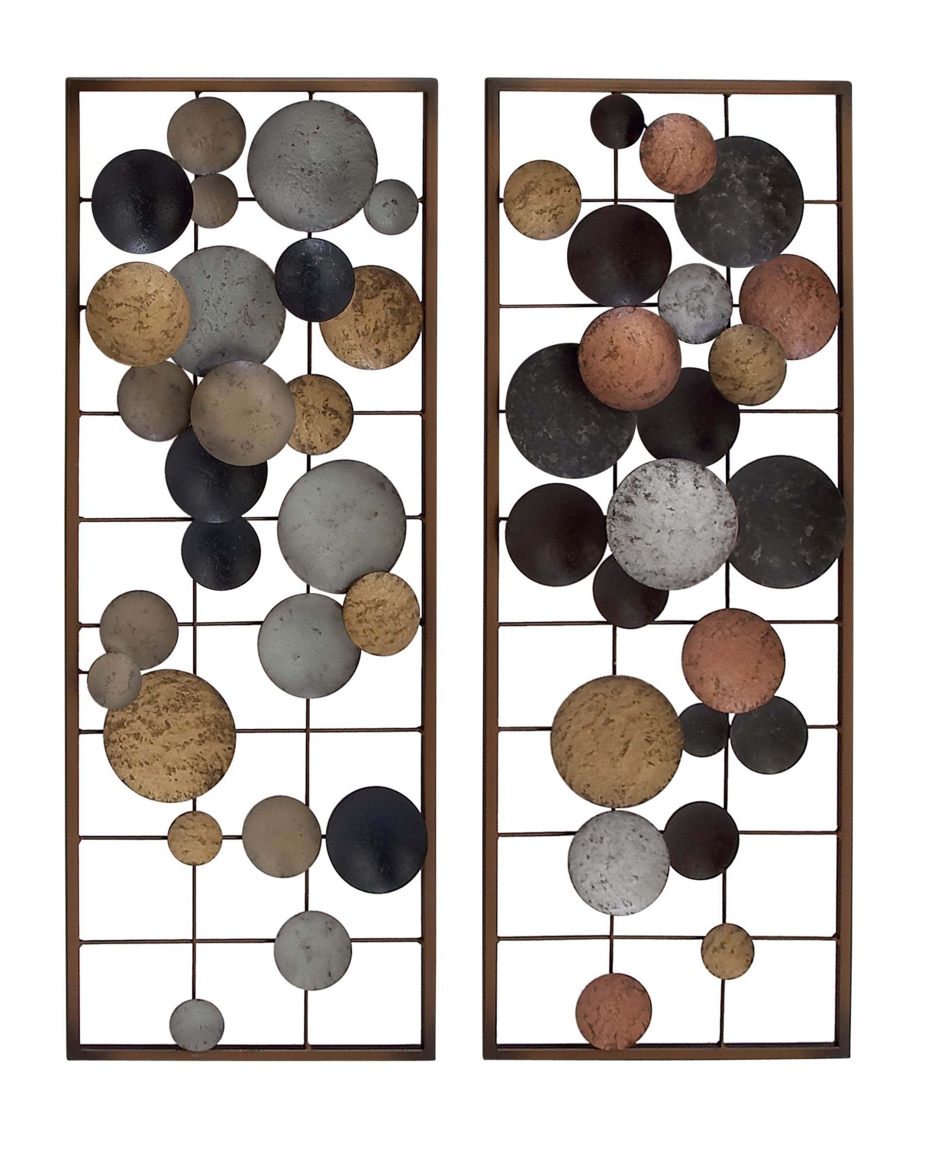 DecMode Dark Blue Metal Circle Cutouts Geometric Wall Decor - Walmart.com