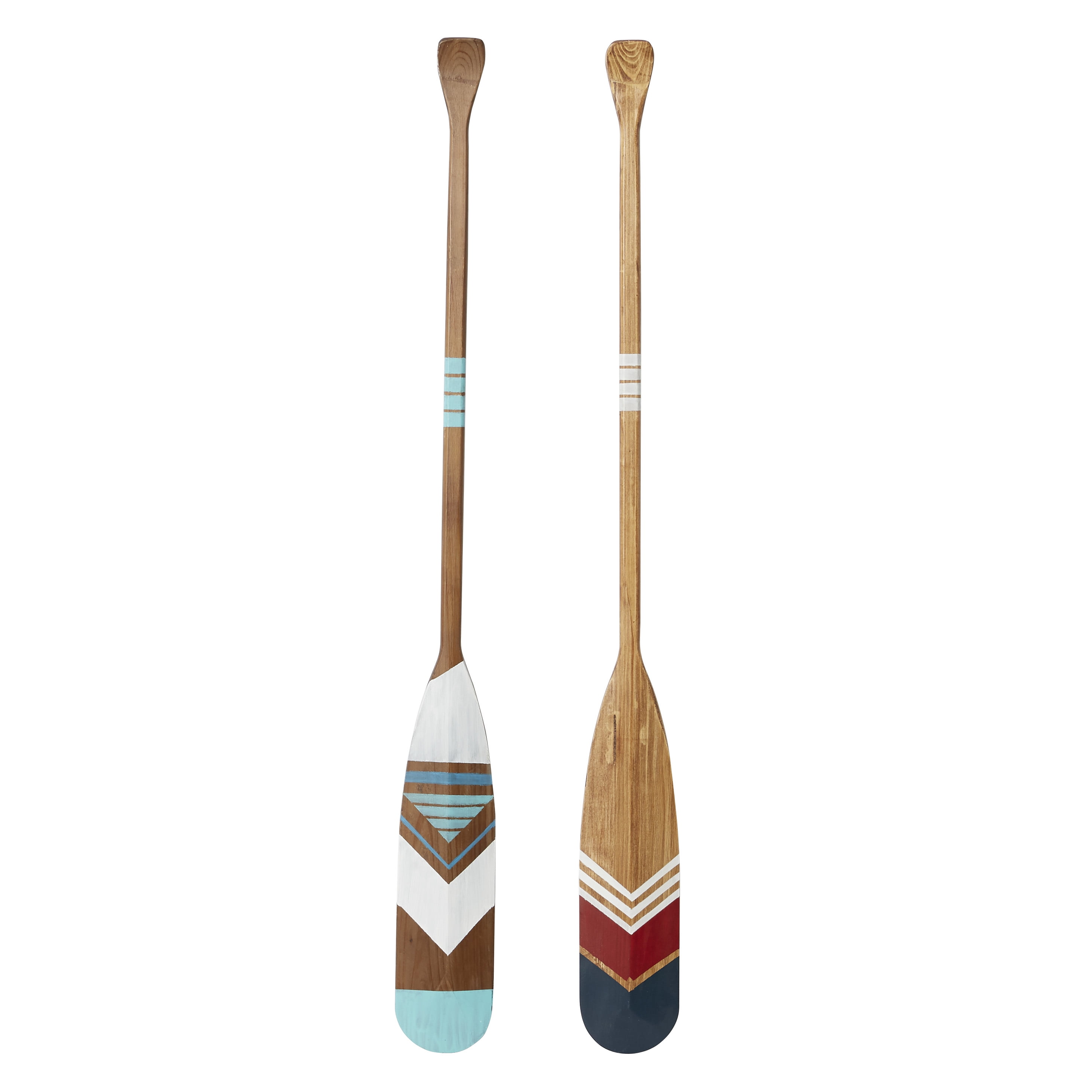 DecMode Multi Colored Wood Novelty Canoe Oar Paddle Wall Decor with ...