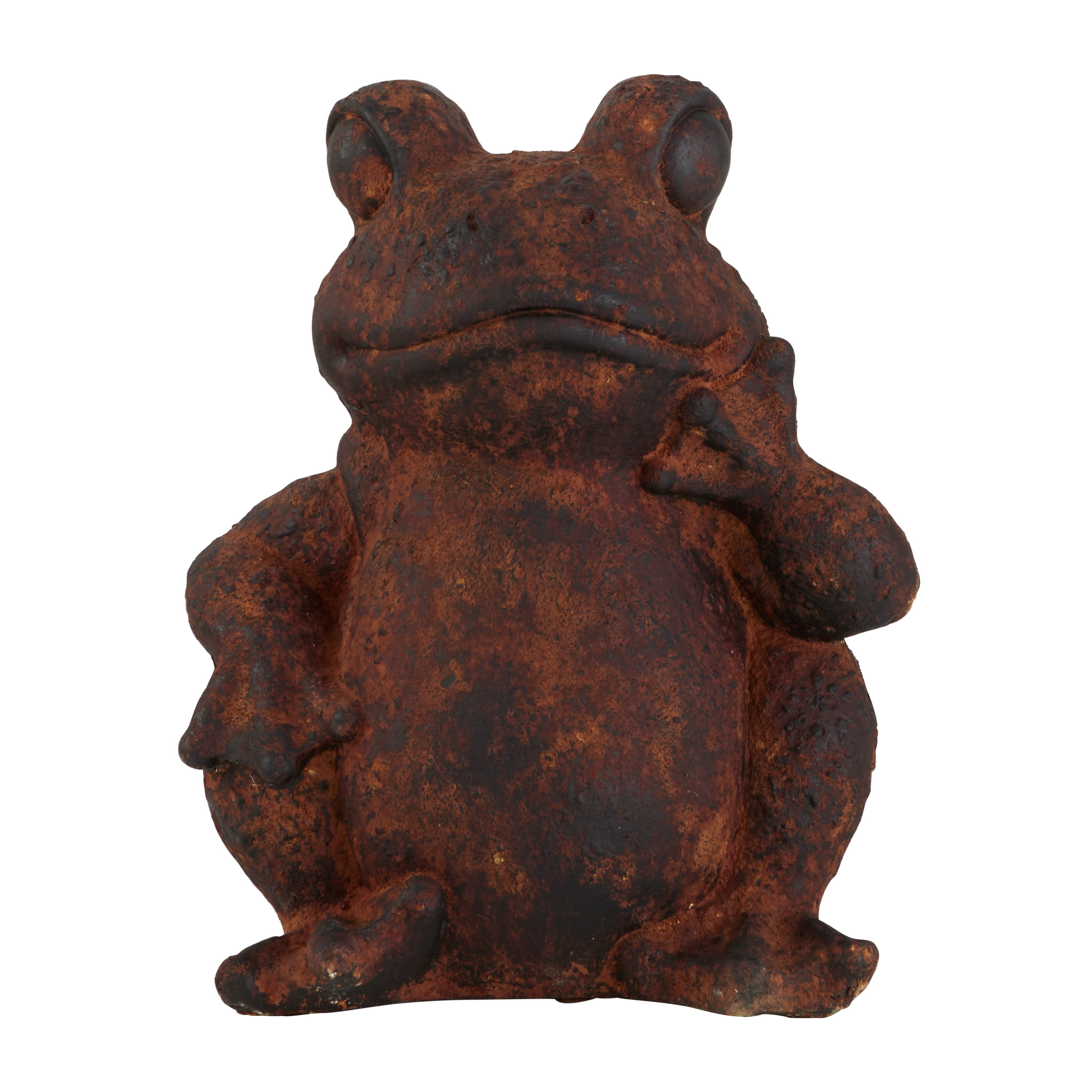 DecMode Outdoor 13" x 16" Rust Magnesium Oxide Rustic Frogs Garden ...