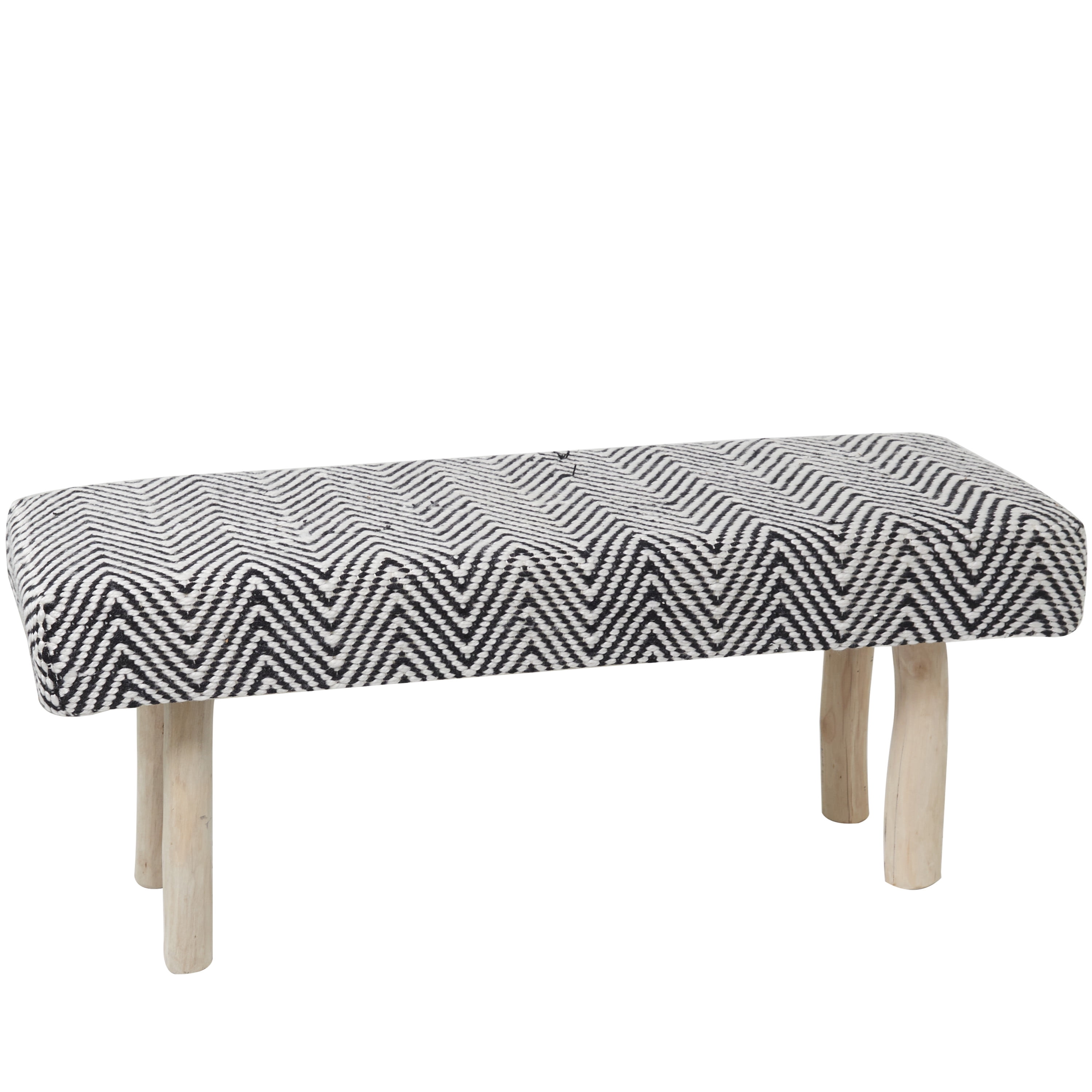 DecMode Polyester Chevron Bench Bohemian Entryway Furniture - Walmart.com
