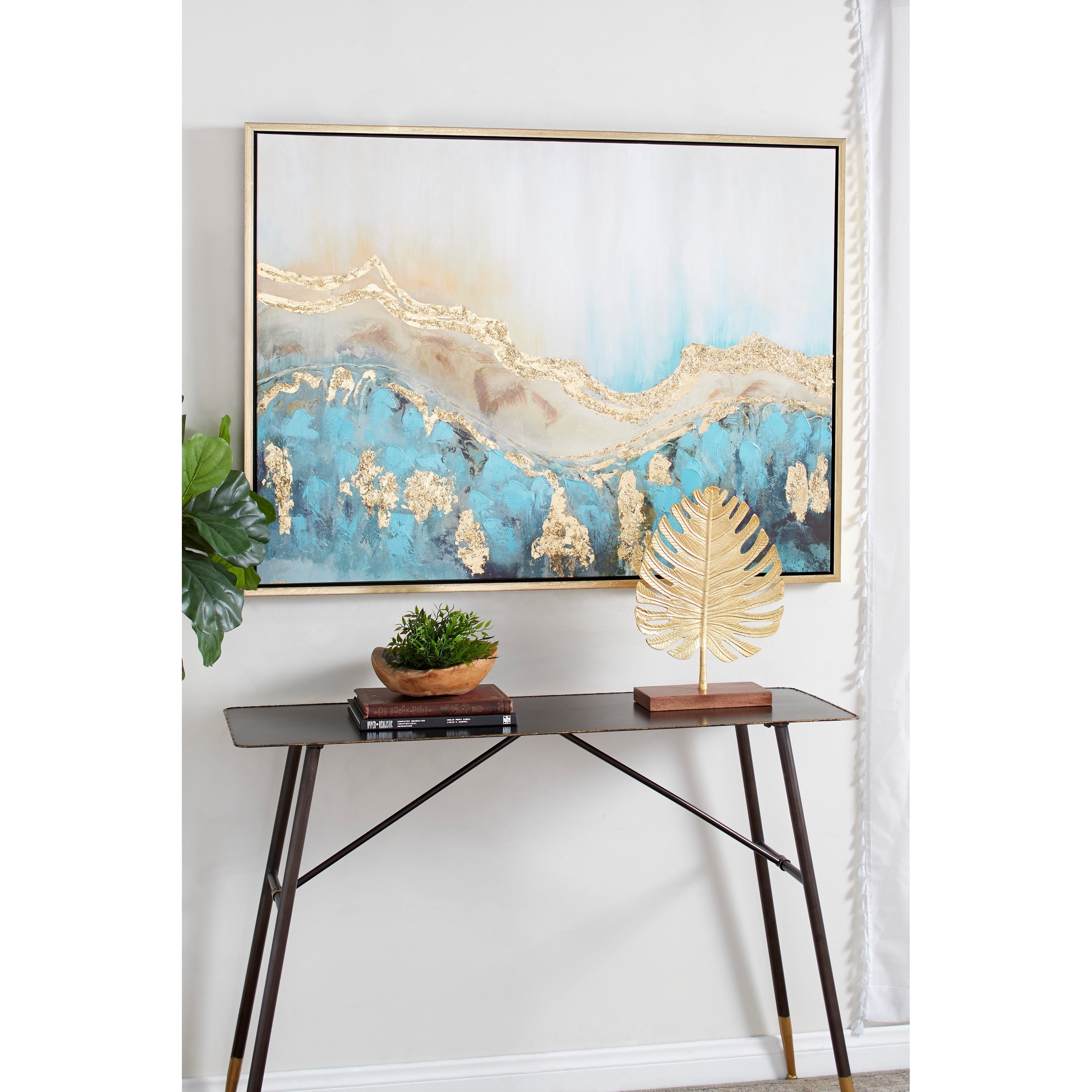 Free Shipping! DecMode 48x36 Geode Patterned Decorative Framed Wall Art ...