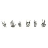 DecMode Polystone Modern People Sculpture, Silver, 6 - Pieces - Walmart.com