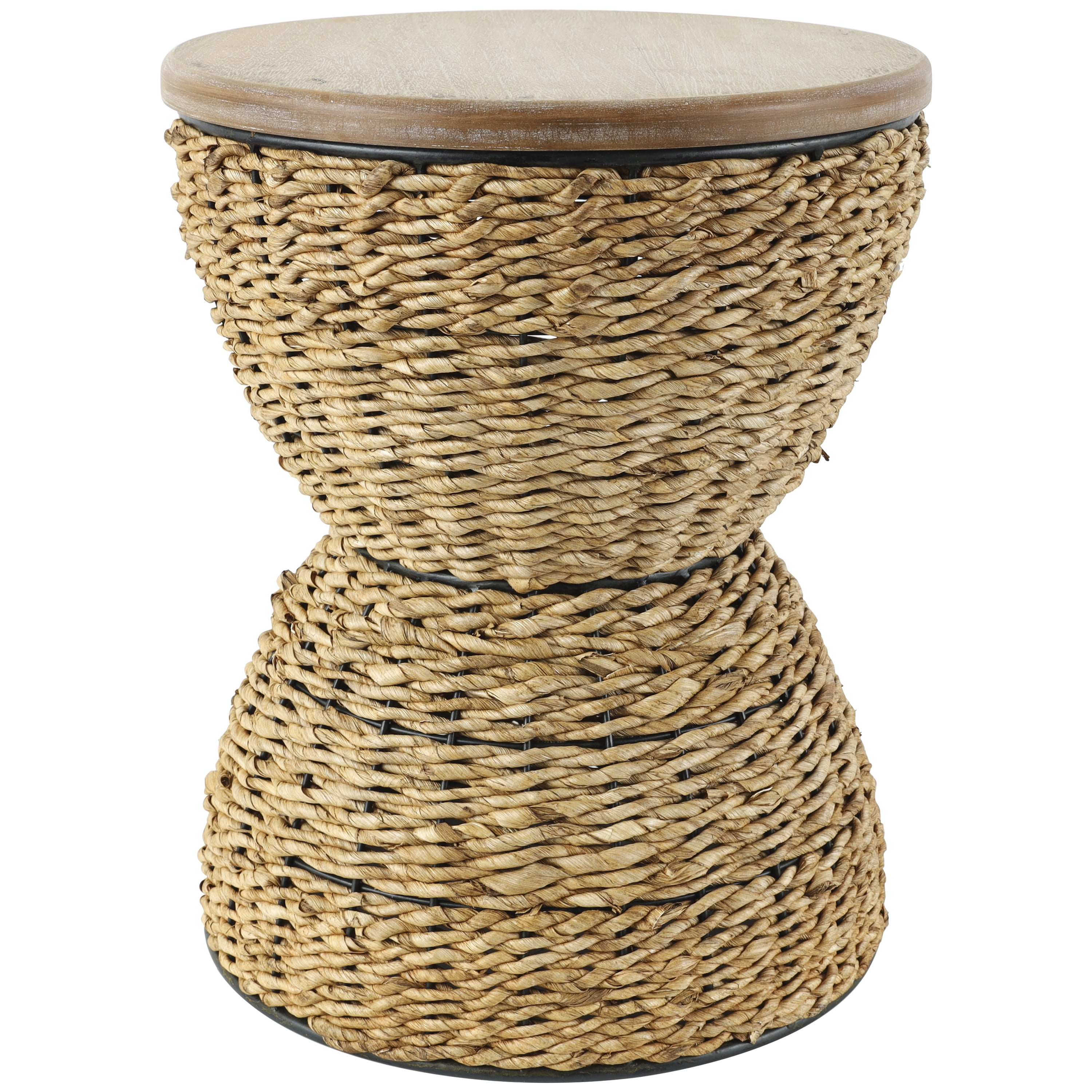 DecMode Rattan Handmade Woven Stool - Bohemian Style - Walmart.com