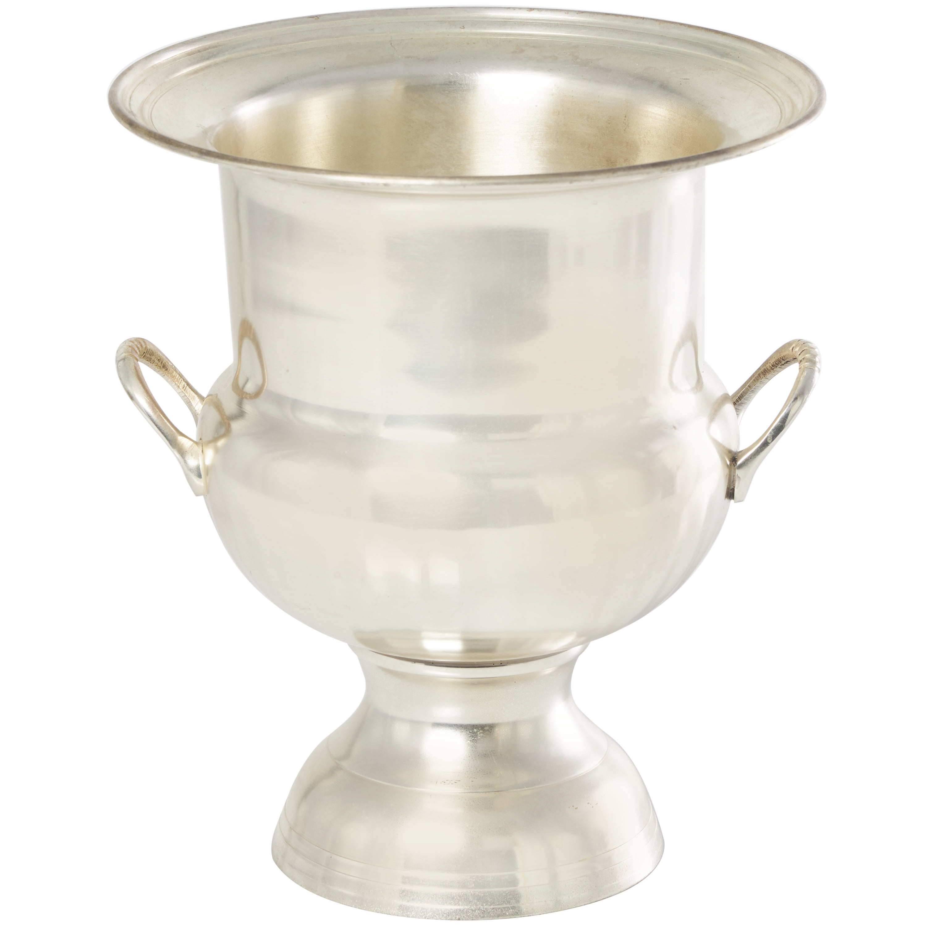 DecMode Round Metal 2 Bottle Silver Ice Bucket - Walmart.com