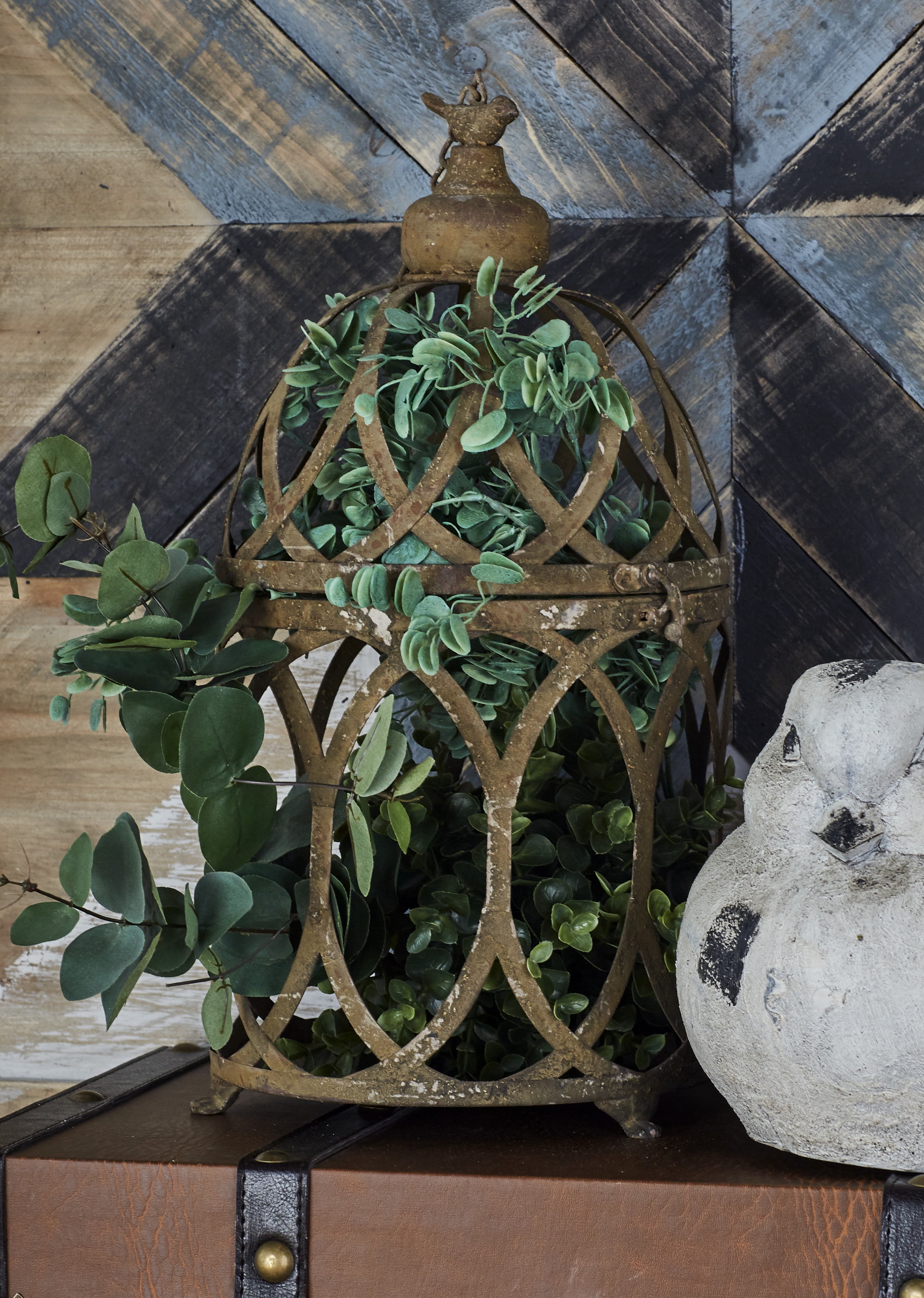 DecMode Set of three 25, 21, and 16 inch eclectic iron bird cages ...