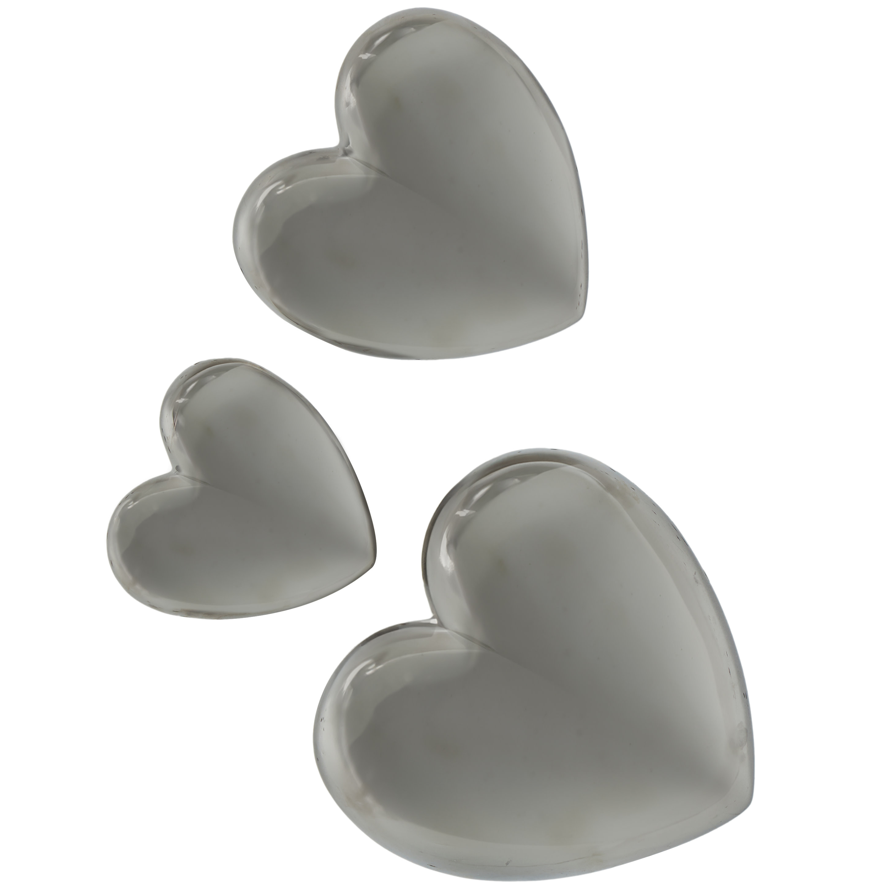 DecMode Silver Ceramic Heart Wall Decor - Glam Home Decor - Walmart.com