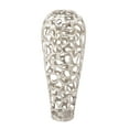 DecMode Silver Contemporary Aluminum Open Style Decorative Vase with ...
