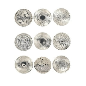 DecMode Bronze Metal Large Metallic Disk Plate Wall Decor (3 Count ...
