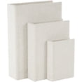 DecMode Modern Cream Fabric Keepsake Storage Box Set, 3 Count - Walmart.com