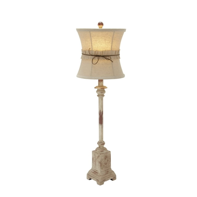 DecMode Tan Polystone Table Lamp with Shade, 30.5"H - Walmart.com