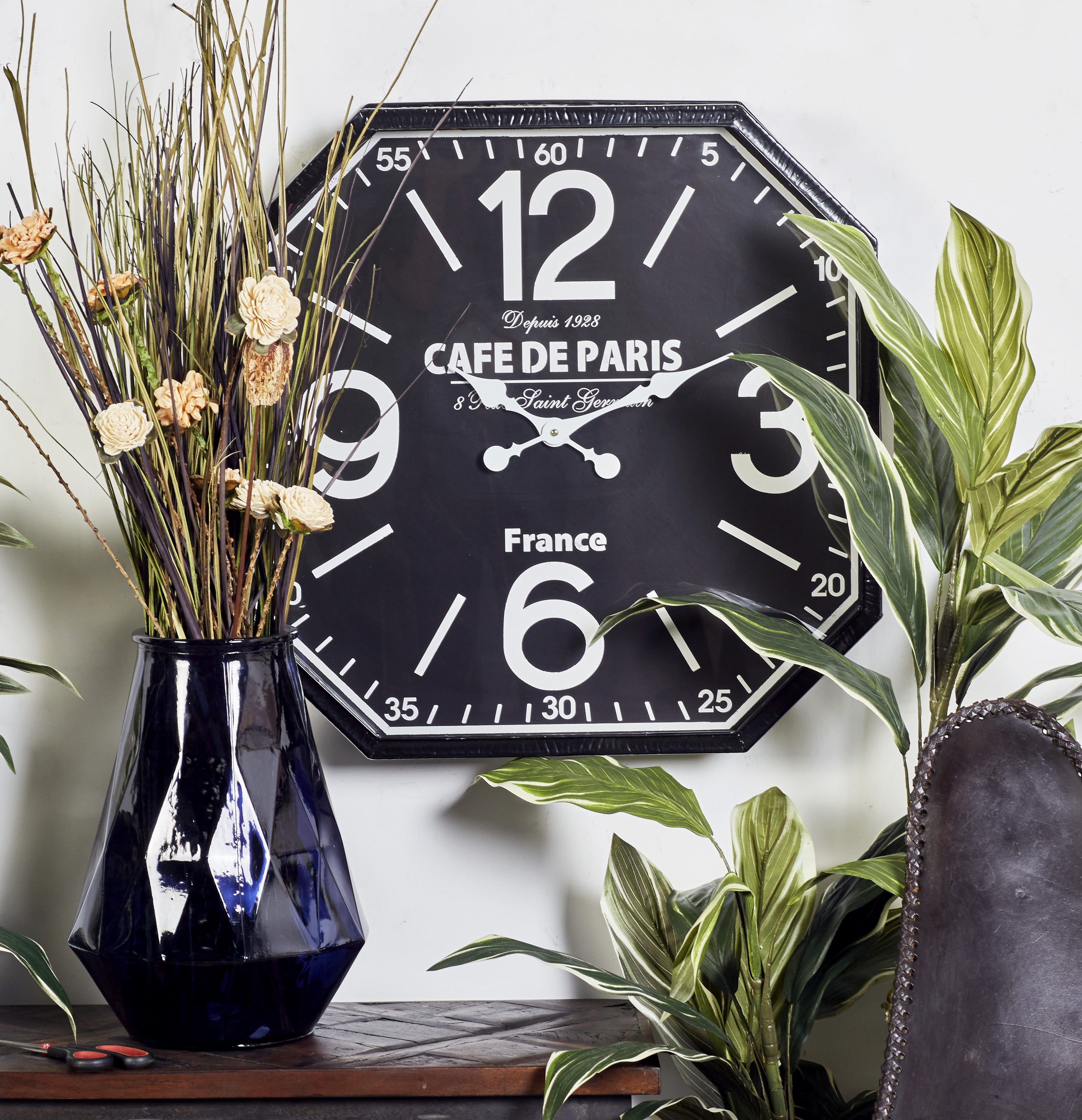 DecMode Traditional 24 inch octagonal metal wall clock - Walmart.com
