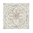 Free Shipping! DecMode Traditional White Wood Carved Filligree Medallion Pattern Wall D√©cor ...