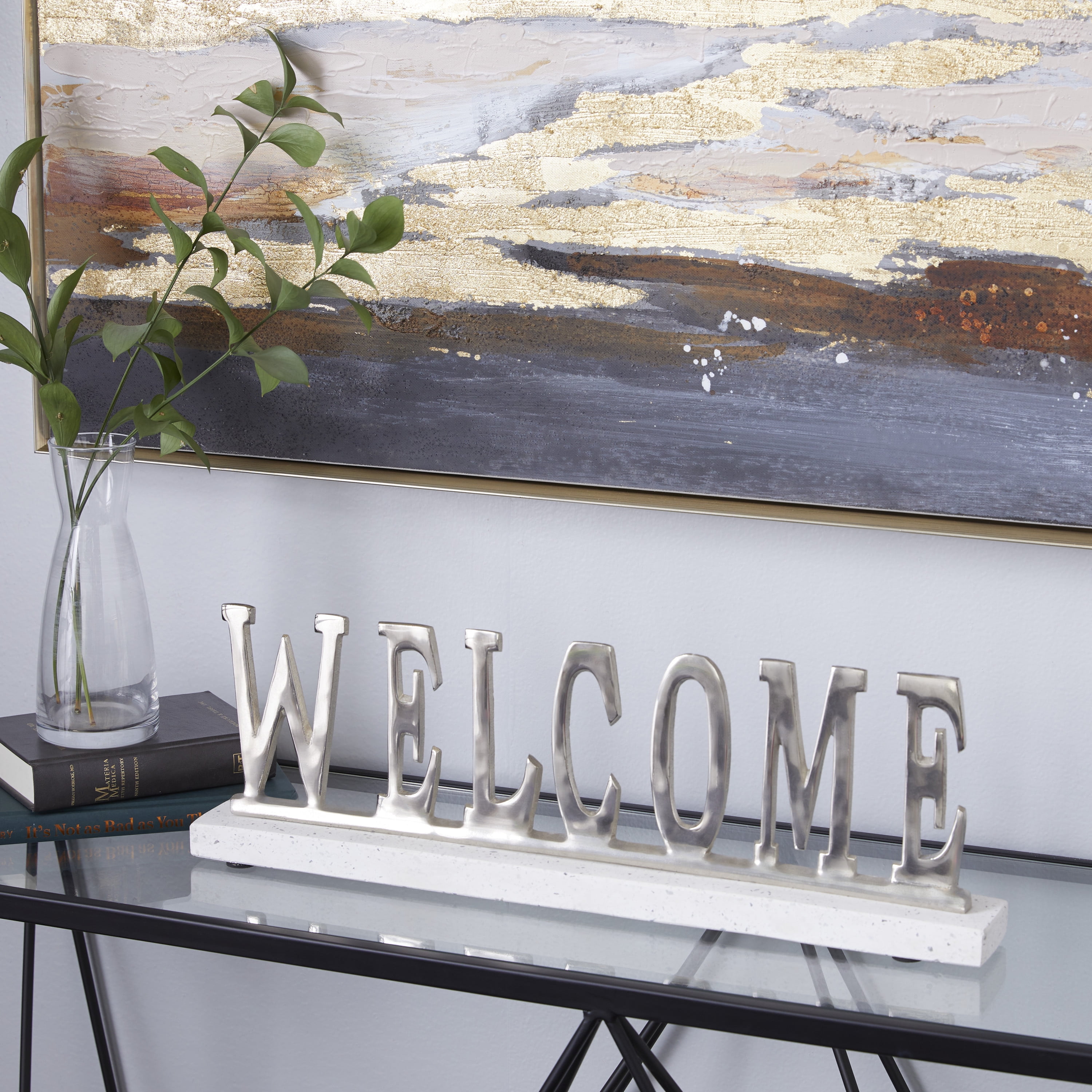 DecMode Welcome Aluminum Decorative Sign, 1-Piece - Walmart.com