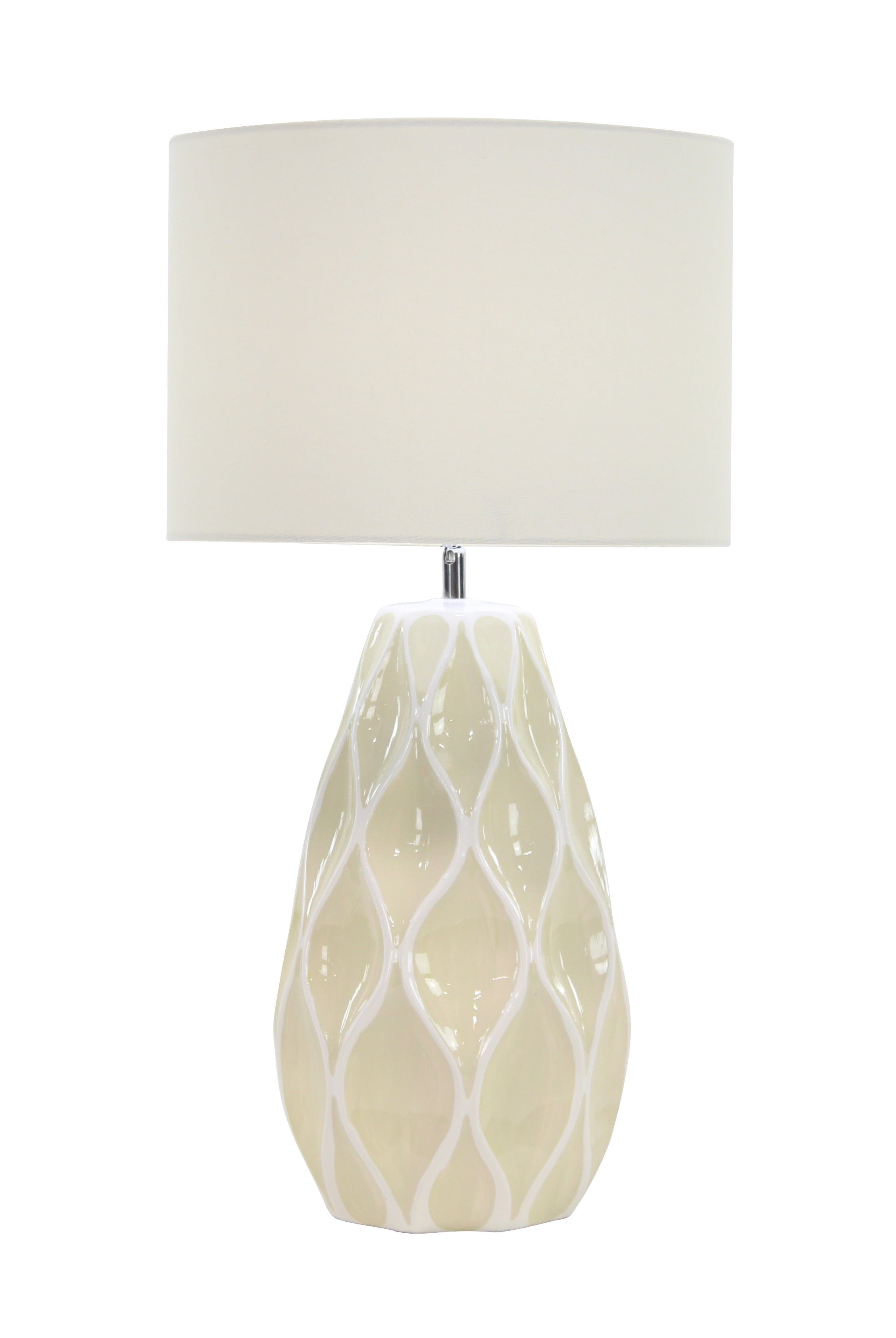 DecMode White Stone Traditional Table Lamp 27" - Walmart.com