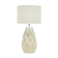 Elegant Designs Purple and White Stacked Circle Ceramic Table Lamp with ...