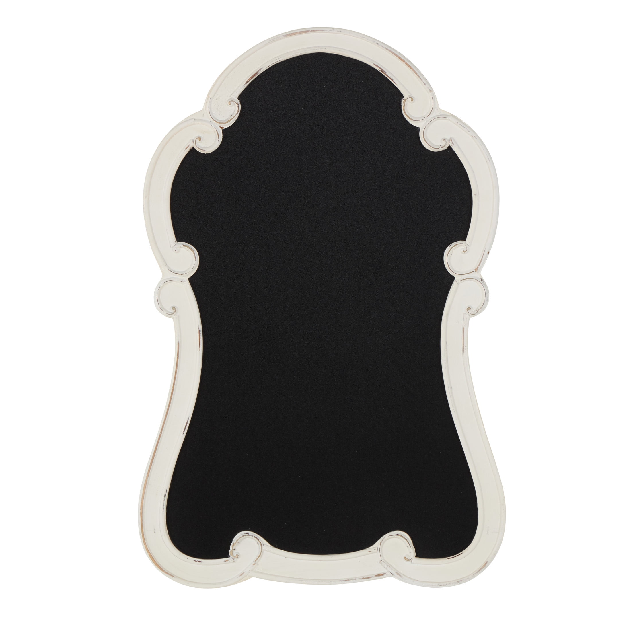DecMode White Wood Arched Scrolled Chalkboard Sign Wall Decor - Walmart.com
