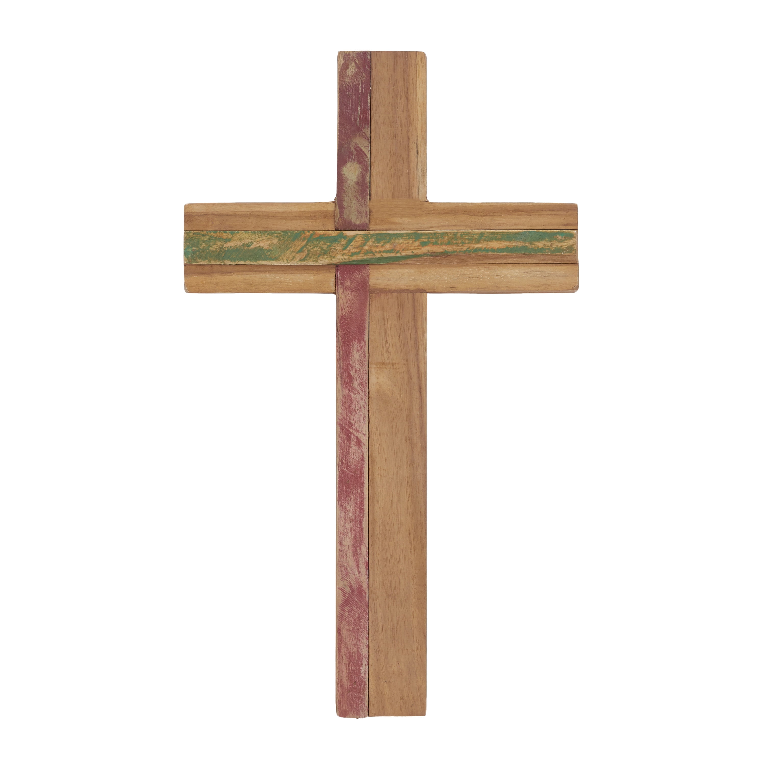DecMode Wood Cross Rustic Wall Decor Brown - Walmart.com